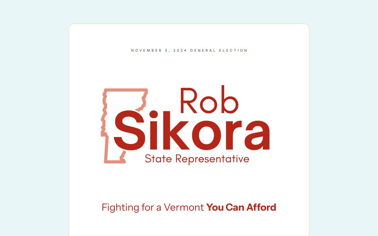 Rob Sikora for Vermont State Rep